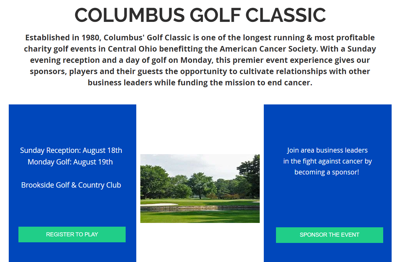 American Cancer Society | Golf Classic Reception | Columbus Chamber of ...